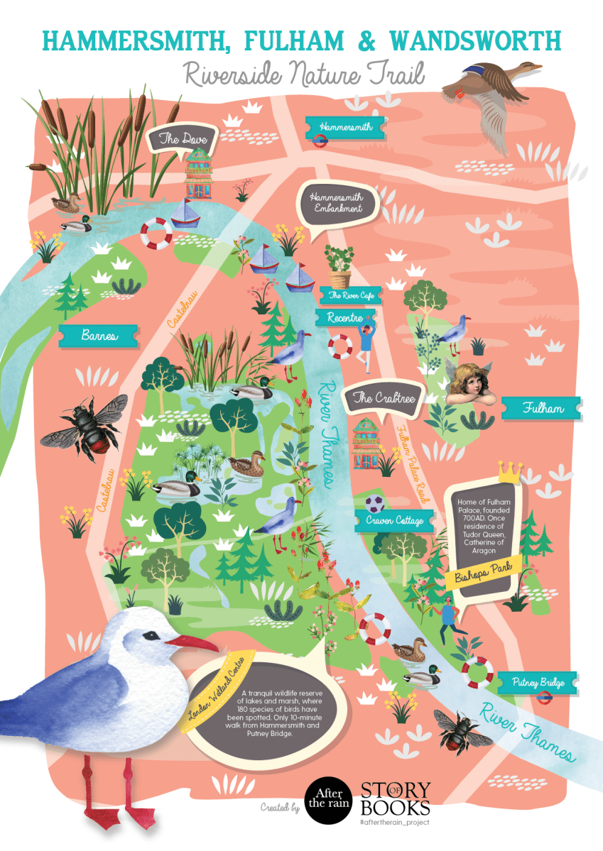 Southwest London nature trail map for HF ArtsFest – Studio GLUE